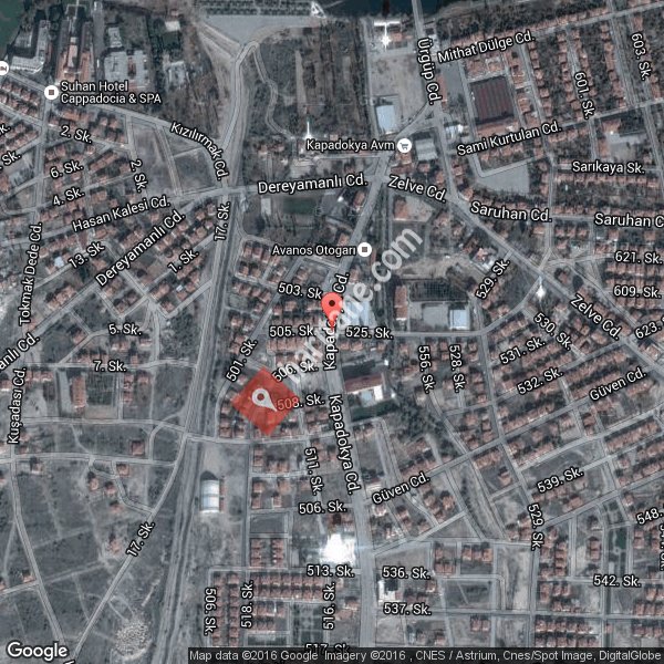 Avanos Haritası, nerede, mahalleleri - Avanos Nevşehi̇r