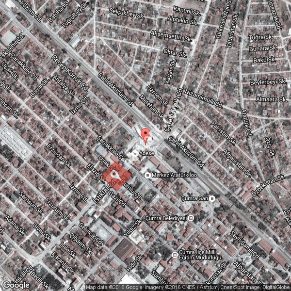 Çumra Haritası, nerede, mahalleleri - Çumra Konya