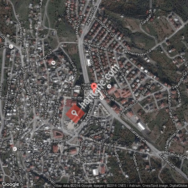 Hacılar Haritası, nerede, mahalleleri - Hacılar Kayseri̇