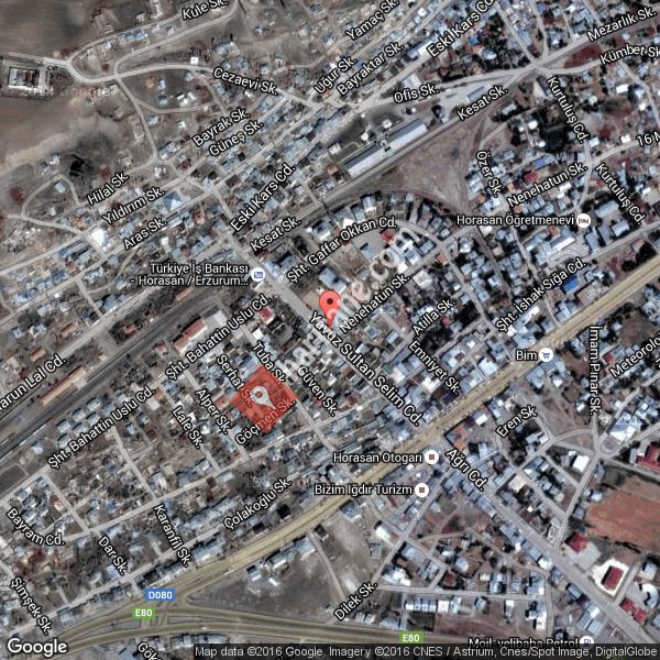 Horasan Haritası, nerede, mahalleleri - Horasan Erzurum