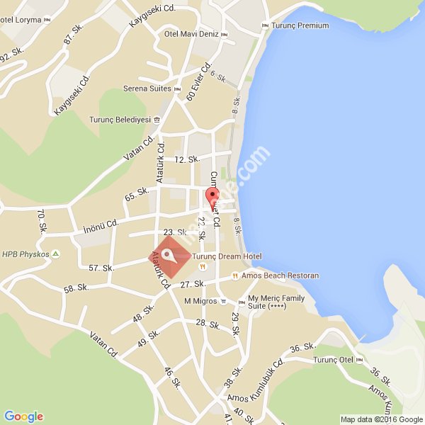 Turunç Haritası, nerede, mahalleleri - Marmari̇s Muğla