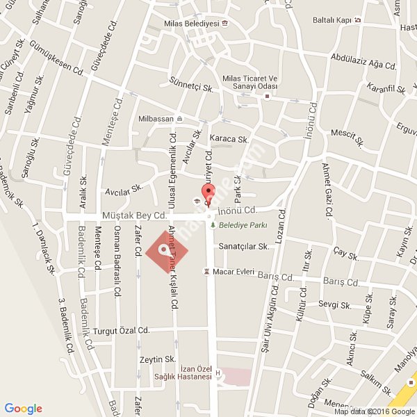 Mi̇las Haritası, nerede, mahalleleri - Mi̇las Muğla