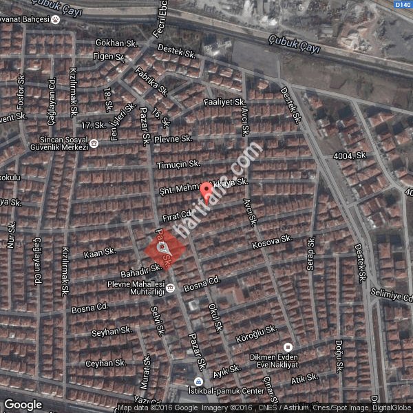 Plevne Haritası, nerede, mahalleleri - Si̇ncan Ankara