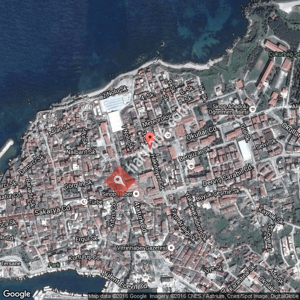 Si̇nop Haritası, nerede, mahalleleri - Si̇nop Si̇nop