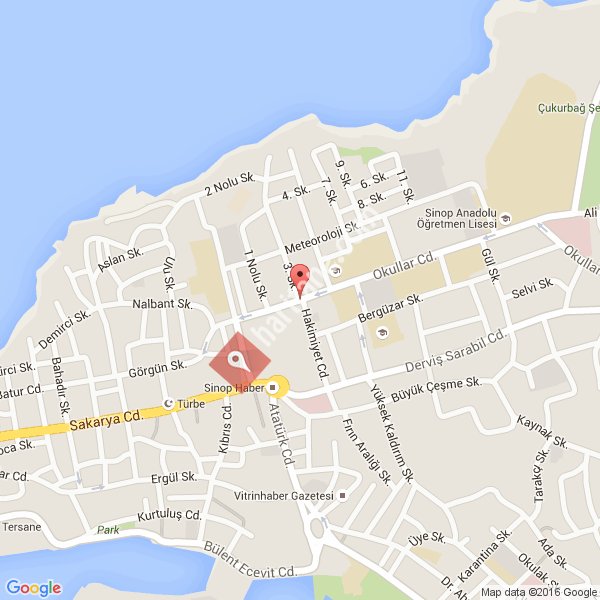 Si̇nop Haritası, nerede, mahalleleri - Si̇nop Si̇nop